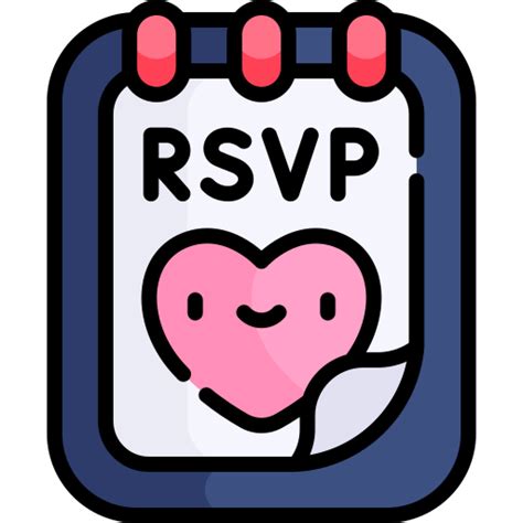 Rsvp Kawaii Lineal Color Icon