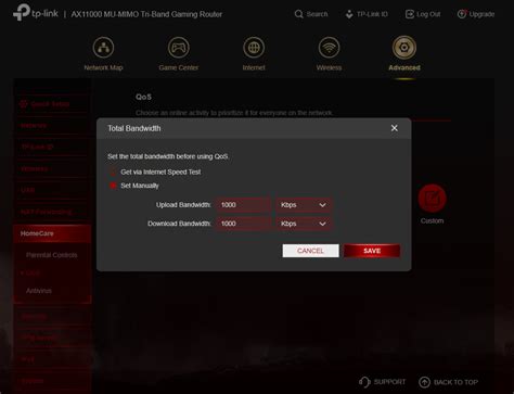 how to turn off the qos feature on tp link router