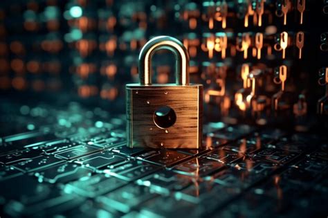 Premium Ai Image Safeguarding Data With Binary Code Locks Is Critical In Cyber Defense