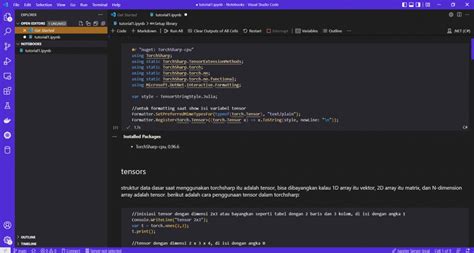 torchsharp series penjelasan tensor dan modelling dengan jupyter