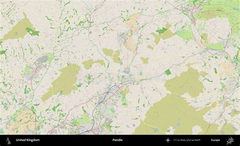 Pendle United Kingdom Openstreetmap French Stock Illustration