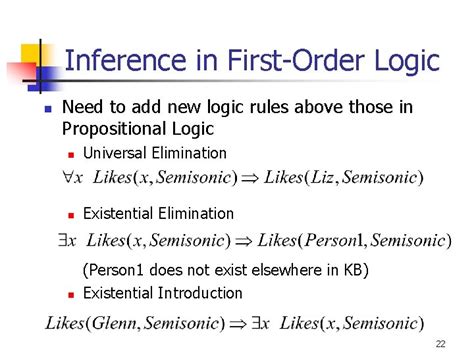 Artificial Intelligence Firstorder Logic Inference In Firstorder Logic