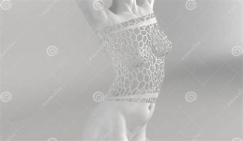 Abstract Voronoi Based Human Figure Concept 3d Illustration Of A