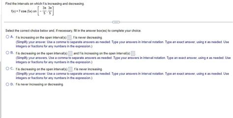 Find The Intervals On Which F Is Increasing And Decreasing [f X 7 Co
