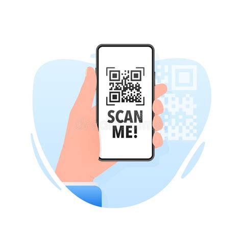 Scan Me Icon With Qr Code Inscription Scan Me Qr Code Label Stock Vector Illustration Of