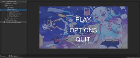 UNITY游戏菜单制作简易 哔哩哔哩