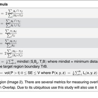 Segmentation Metrics Download Table