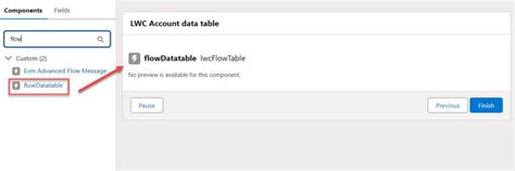 display records in lightning data table using salesforce screen flows