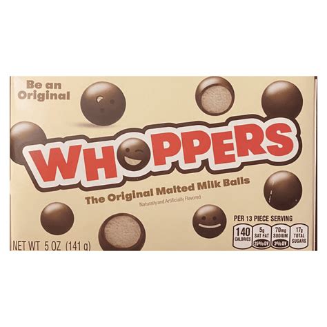 Whoppers The Original Malted Milk Balls Theater Box Candy 5 Oz