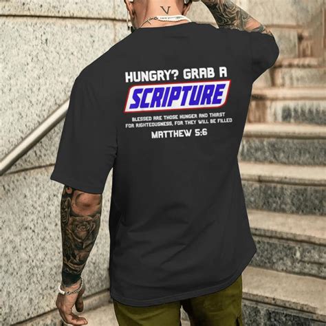Scripture Bible Verse Famous Scriptures Quote Mens T Shirt Back Print