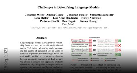 Paper Page Challenges In Detoxifying Language Models