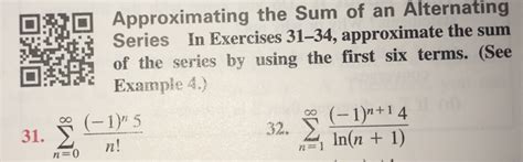 Solved Approximating The Sum Of An Alternating Series In Chegg Com