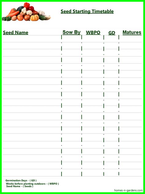 4 Crop Calendars Vegetables And Flowers Print And Save