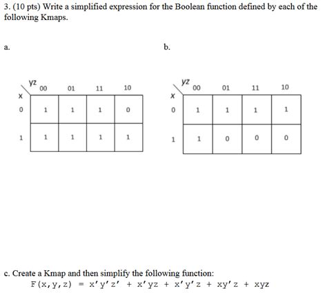 Solved 3 10pts Write A Simplified Expression For The
