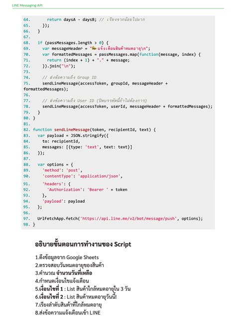 E Book คมอเรมตน ใชงาน Line Messaging API กบ google Apps Google sheets Form Calendar