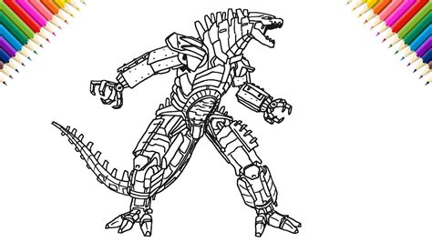 How To Draw Mechagodzilla Full Body YouTube