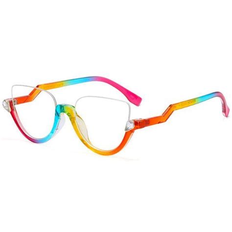 Ag Vintage Semi Rimless Cat Eye Glasses Frame Cat Eye Glasses Frames