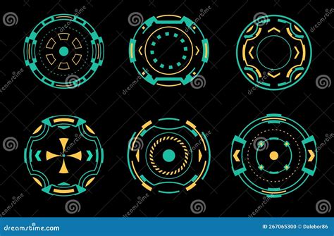Abstract Technology Circle For Futuristic User Interface Stock Vector Illustration Of Icon
