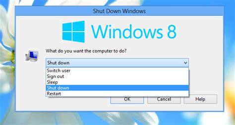 How To Create A Shortcut To The Shut Down Windows Dialog In Windows 8