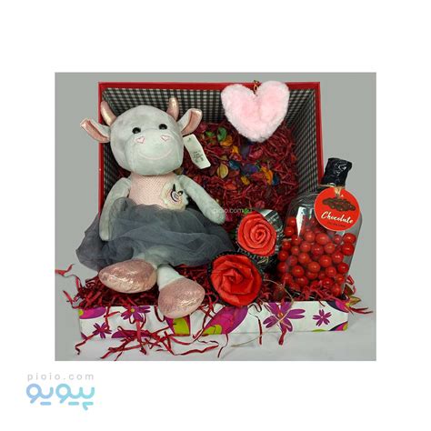 مشخصات و خرید پک ولنتاین دخترانه با عروسک گاو پولیشی فروشگاه اینترنتی