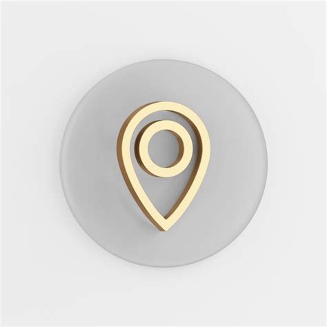 Premium Photo Gold Map Pointer 3d Pin Location Symbol Isolated On White Background Gold