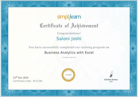 Saloni Joshi On Linkedin Excel Msexcel Simplilearn Dataanalyst