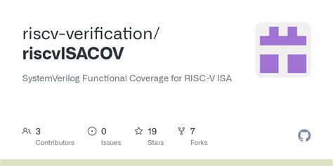 Github Riscv Verification Riscvisacov Systemverilog Functional Coverage For Risc V Isa