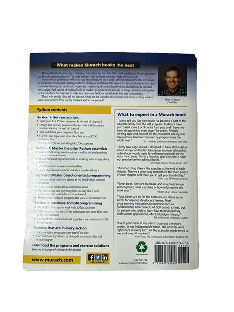 Murachs Python Programming Beginner To Pro By Michael Urban And Joel