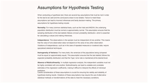 Introduction To Hypothesis Testing Explained In Detail Pptx
