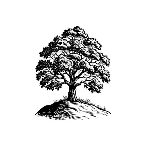 Premium Vector Tree With Leaves In White Background