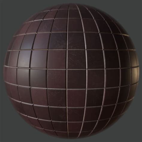 Rich Brown Tile Variation Pbr Material Texture Download