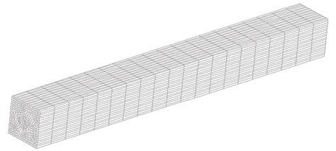 Figure1 Three Dimensional Grid Meshed Using Unstructured Hexahedral