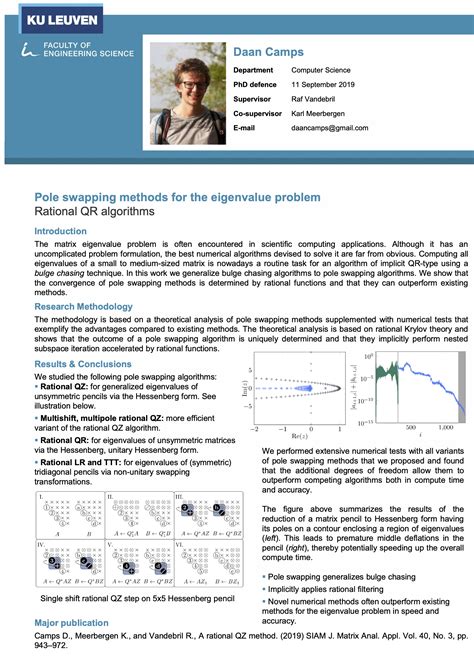 Pole Swapping Methods For The Eigenvalue Problem Rational Qr
