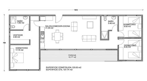 Planos De Casas De 120 M2 Una Planta Con Medidas