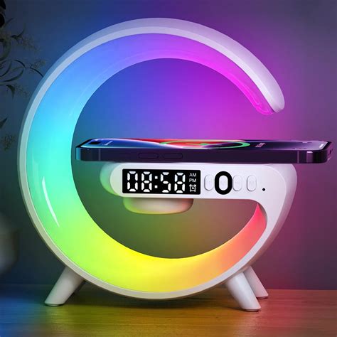 Многофункциональное беспроводное зарядное устройство подставка динамик Tf Rgb ночник 15 Вт