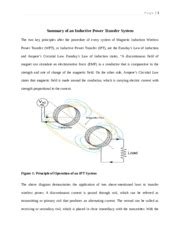 Inductive Power Transfer System Page Summary Of An Inductive Power Transfer System The Two