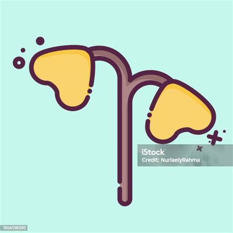 아이콘 유채과의 야채 허브와 향신료 기호와 관련이 있습니다 Mbe 스타일 심플한 디자인 편집 가능 간단한 일러스트레이션 0명에