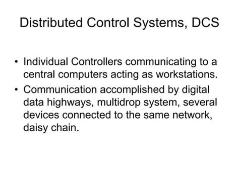 Dcs Distributed Control System Pptx