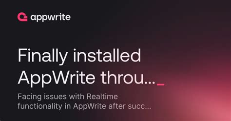 Finally Installed Appwrite Through Coolify Can Log In And Use