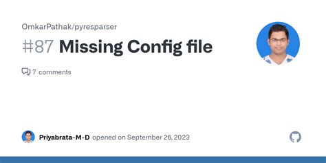 Missing Config File · Issue 87 · Omkarpathakpyresparser · Github