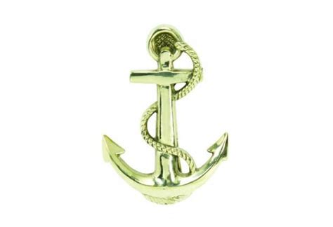 Solid Brass Anchor Door Knocker 6 Gonautical