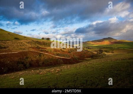 Looking Towards Hownam Law From Over Whitton In The Cheviot Hills
