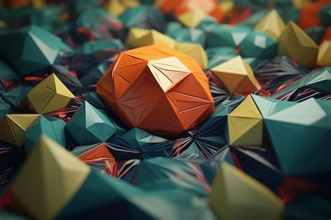 Premium Photo Abstract Geometric Composition Inspired By Generative Ai