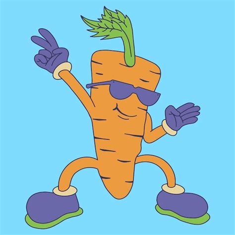 Premium Vector Cute Carrot Vegetable Cartoon Vector Mascot