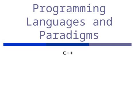 ppt programming languages and paradigms c c program structure