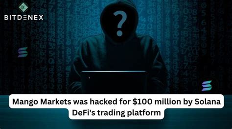 Mango Markets Was Hacked For 100 Million By Solana Defis Trading Platform Bitdenex