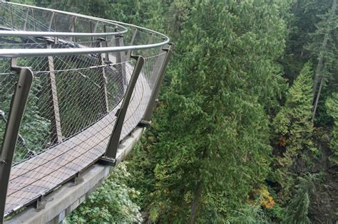 Premium Photo Capilano Cliffwalk Suspension Bridge In North Vancouver