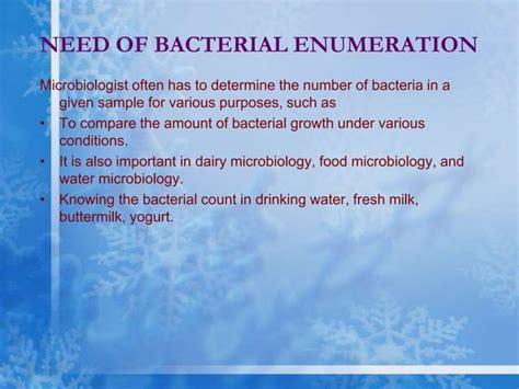 Bacterial Cells Enumeration Pptx Chemistry Science