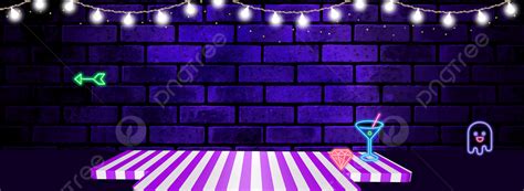 멋진 무대 네온 푸른 벽돌 배경 배너 차가운 네온 깜박임 조명 효과 블루 그라디언트 분위기 패션 멋진 배경 배너 쿨 배경 일러스트 및 사진 무료 다운로드 Pngtree