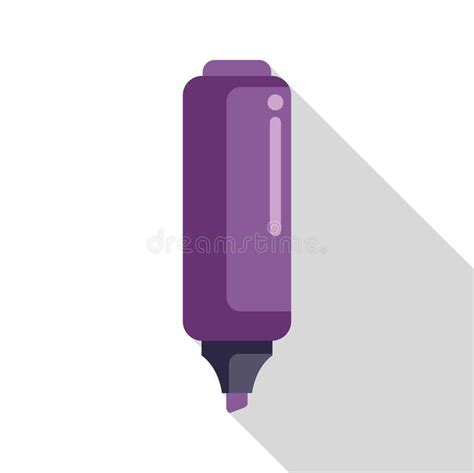 Purple Marker Pen Drawing A Line With Its Cap Off Stock Illustration